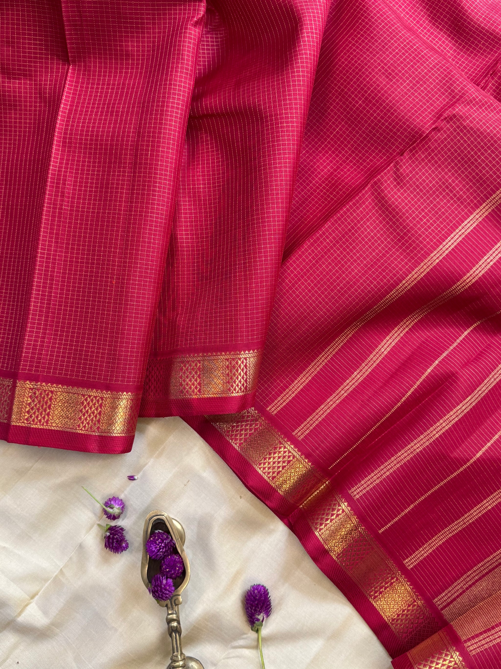 Red Zari kattam/ kanjipuram silk