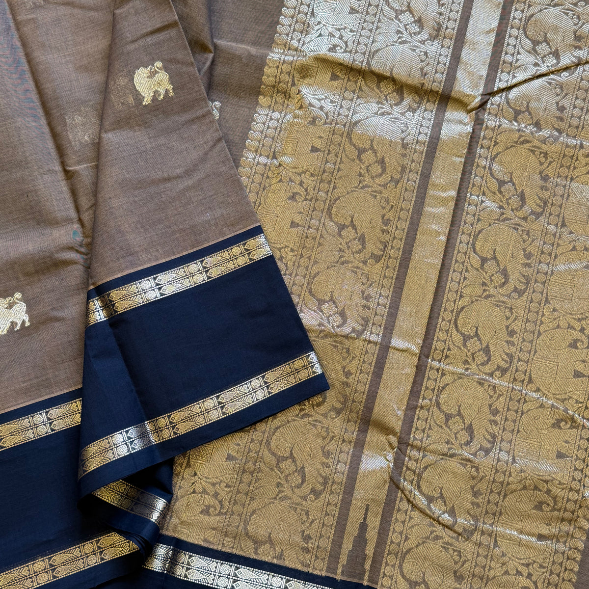 Honey colour fish pet / Kanchi cotton – chithraloomsbyCK