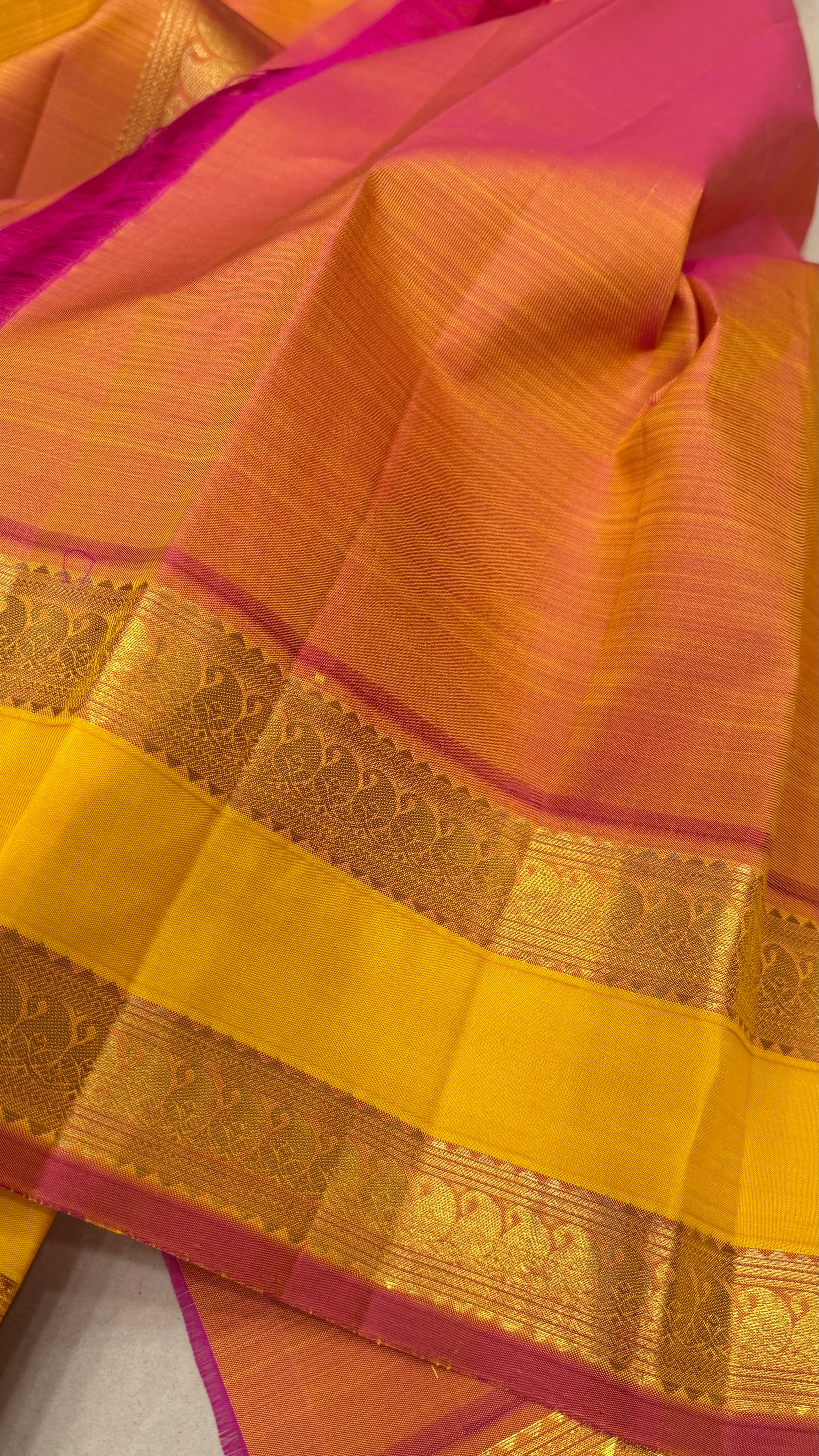 Retta manga pet Korvai recreation / Kanjipuram silk