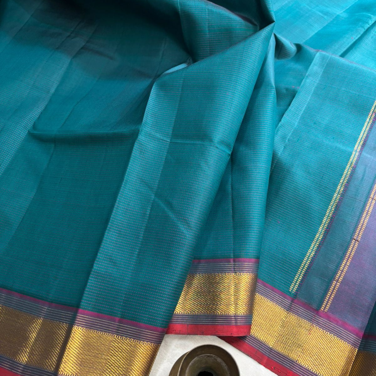 Ramar blue / simple Arani silk – chithraloomsbyCK